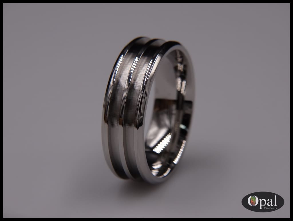 Ring Core Blank Stainless Steel Double Channel for Inlay – Opal Ring Supply