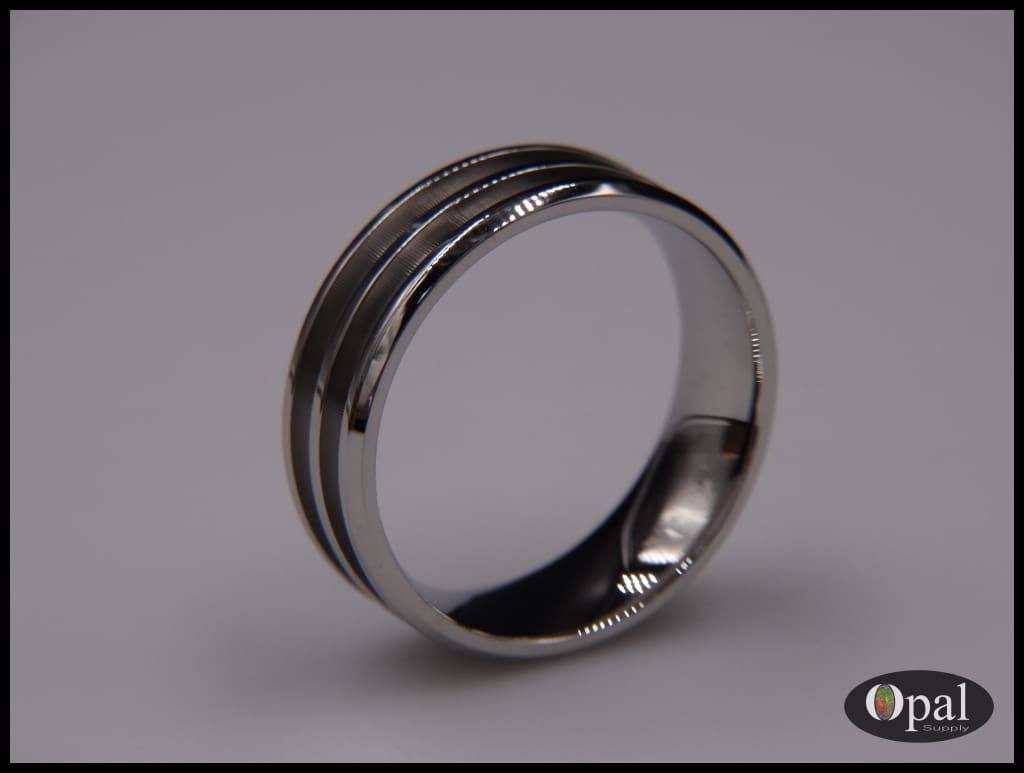 Ring Core Blank Stainless Steel Double Channel for Inlay – Opal Ring Supply
